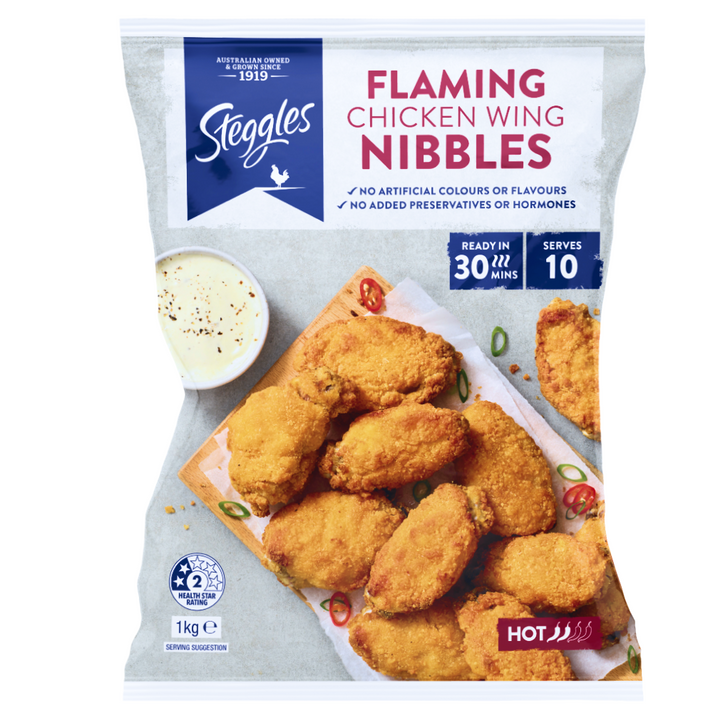 Steggles Hot Wing Nibbles (Pkt) – Joes Fresh Poultry
